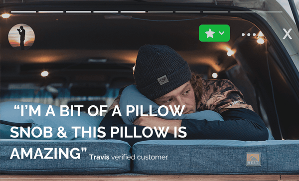 HEST X Eric Pollard Camp Pillow | Camping and Travel Pillow